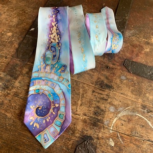 Sage Green and Very Peri Tie Maximalist Floral Necktie Hand - Etsy