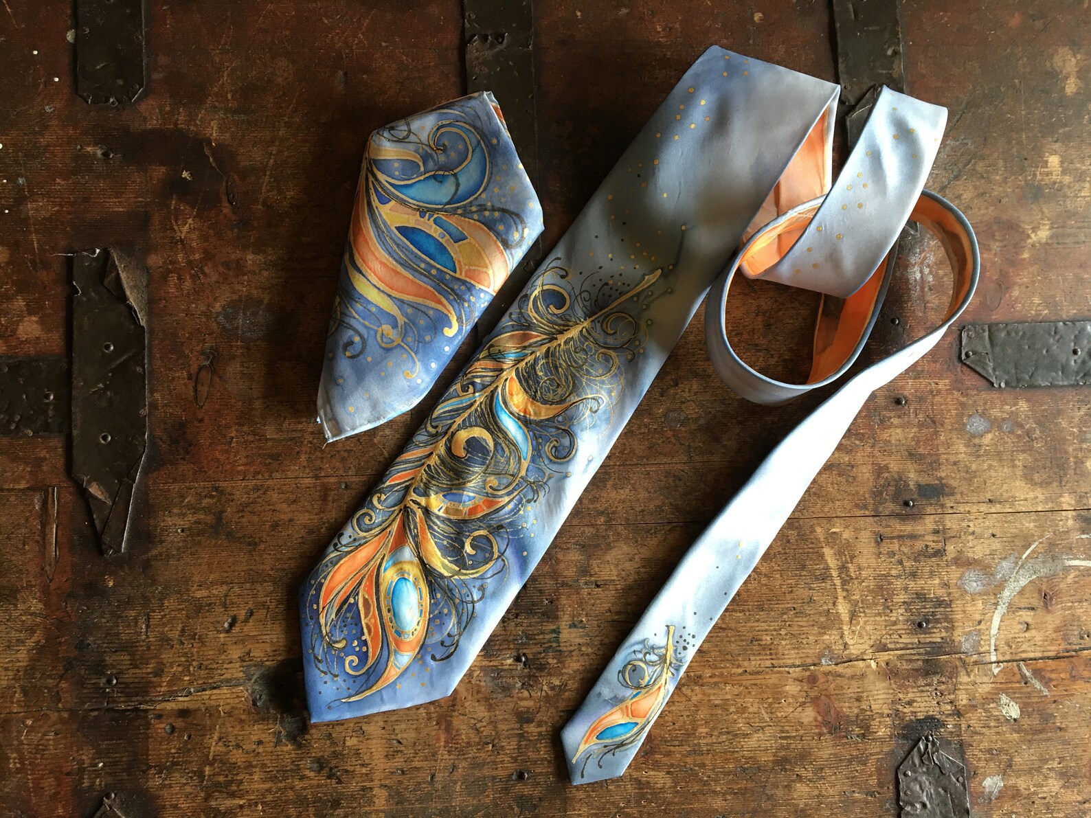 Light Blue Tie Hand Painted Silk Personalized Tie Light Blue - Etsy