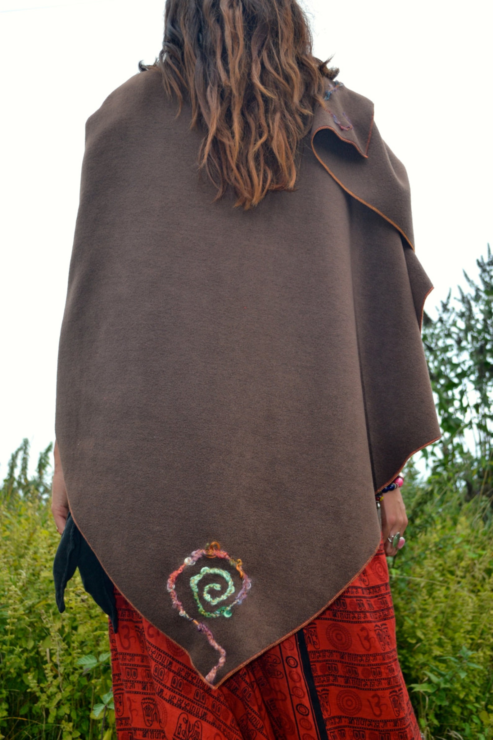 Elven Shawl/poncho With Swirls.....various Colours Available ...