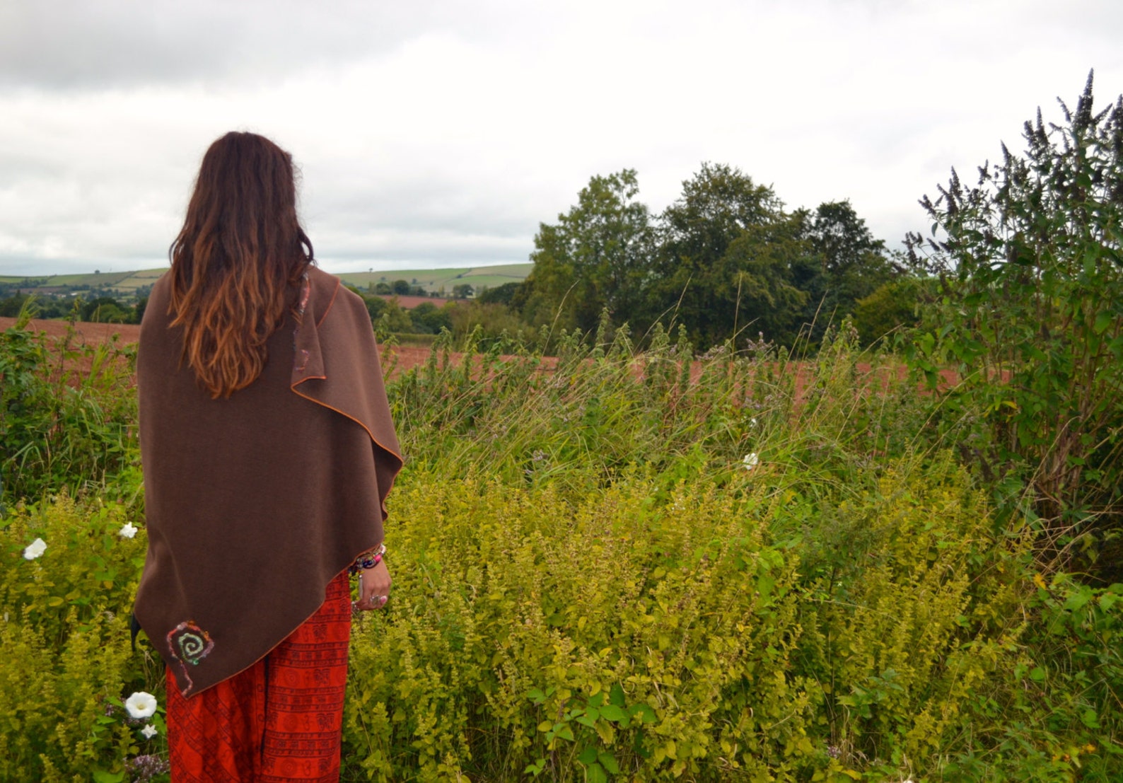 Elven Shawl/poncho With Swirls.....various Colours Available ...