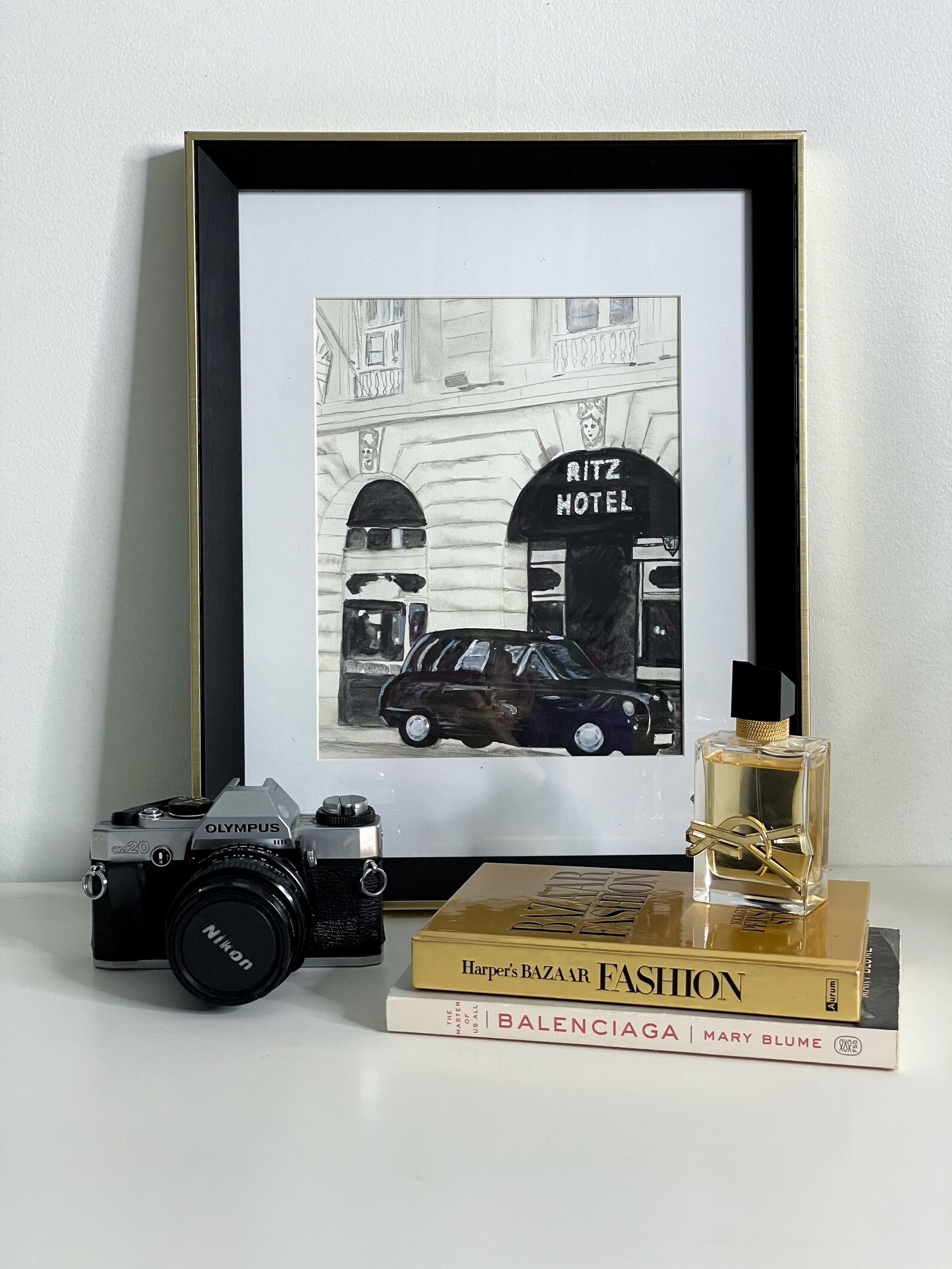 Ritz Hotel London Watercolor Painting: Black Cab, England Wall Art (8 ...