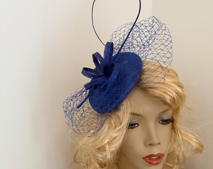 Royal Blue Derby Hat, Cobalt Blue Hat, Formal Hat, Fashion Hat, Blue ...