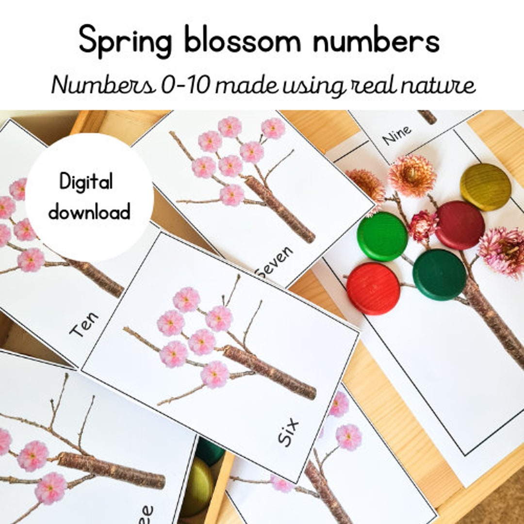 Spring Blossom Cherry Tree Nnumbers | Digital Download | Nature Craft ...