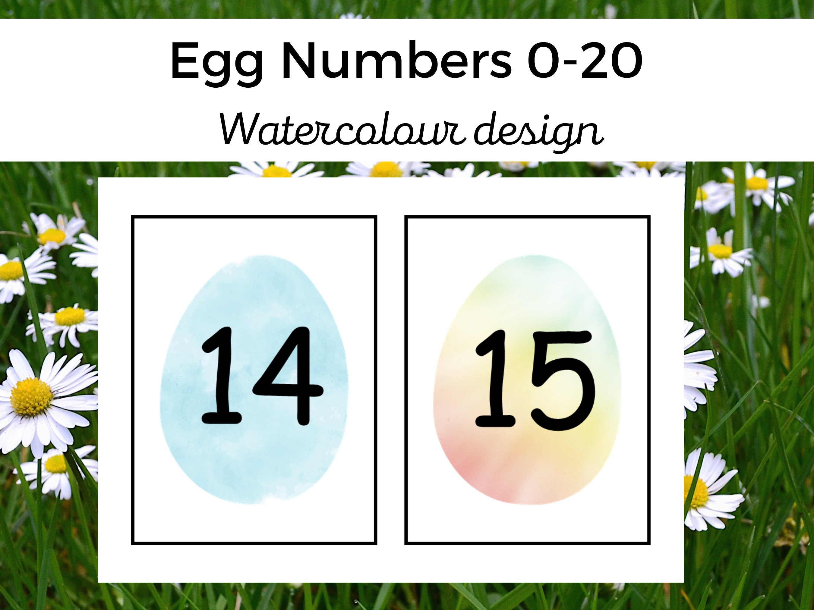 Easter Egg Numbers 0-20| Number Flash Cards | Easter Resources | Spring ...