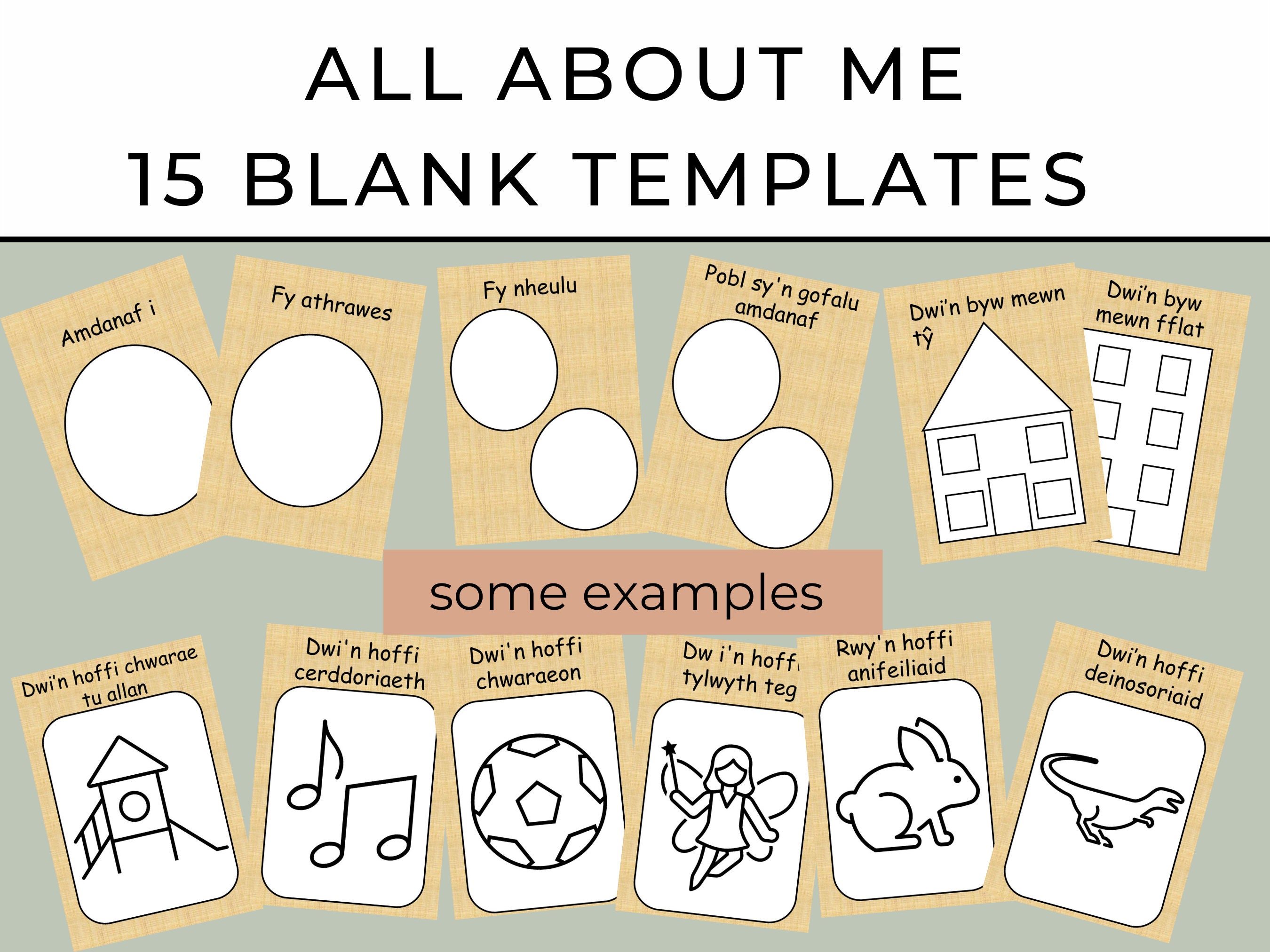 WELSH LANGUAGE - All About Me Activity Printable | Digital Download ...