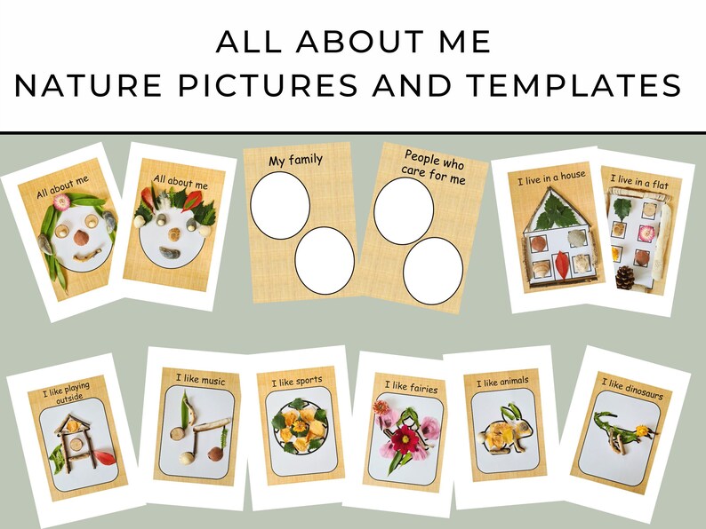 All About Me Activity Printable Digital Download Nature - Etsy