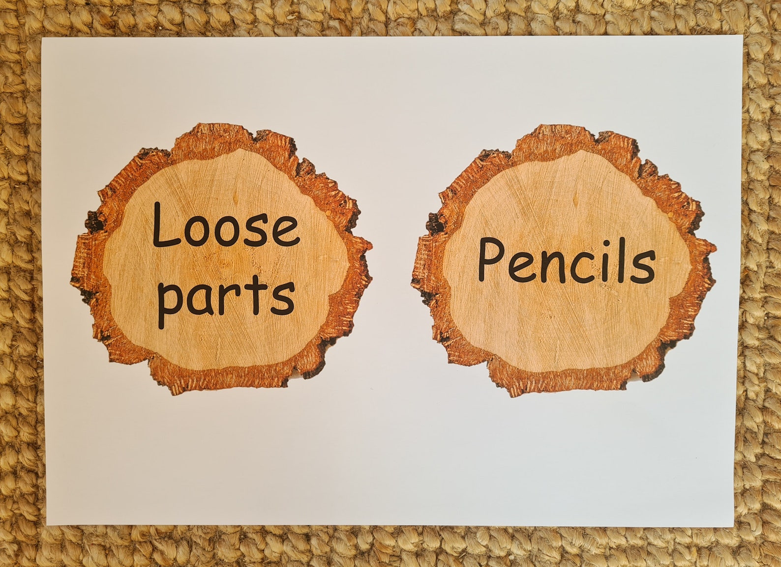 Log Slice Classroom Labels Digital Download Natural Classroom Back to ...