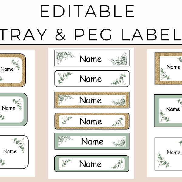 Peg Labels Editable - Etsy UK