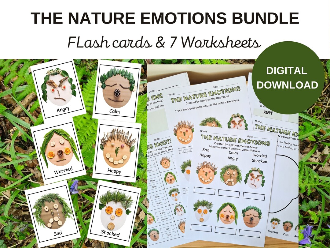 Emotions Flash Cards | Nature Emotions | Emotions Worksheets | Emotions ...