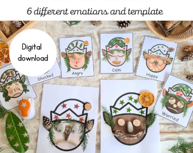 Emotions Flash Cards | Nature Emotions | Digital Download | Kids ...