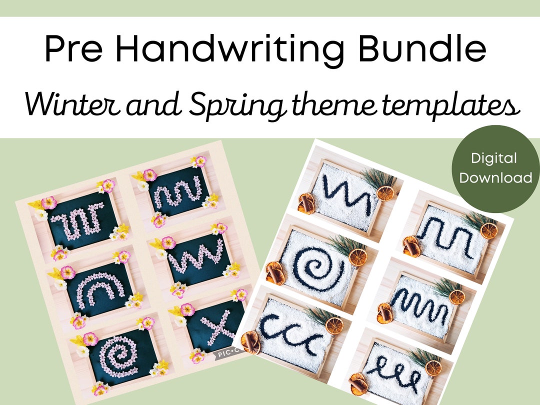Pre Handwriting Pattern Resources Bundle | Mark Making Template ...