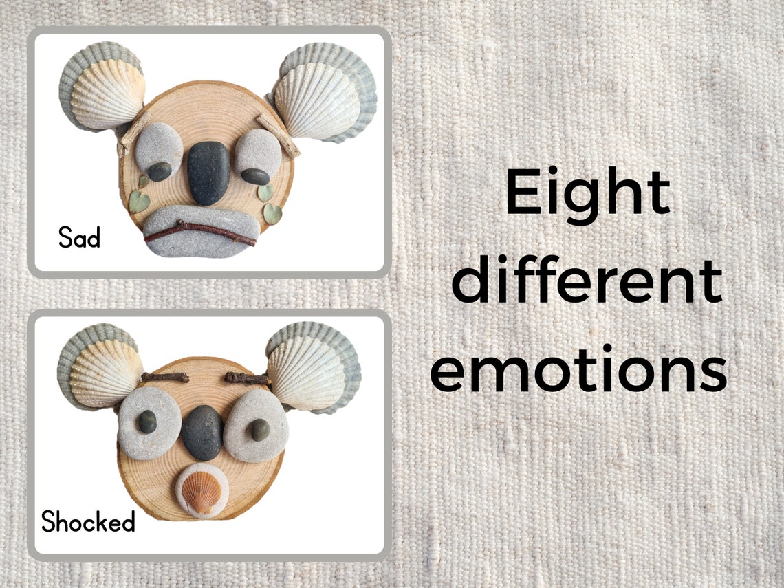 Koala Emotions Flash Cards Nature Emotions Digital Download Kids ...