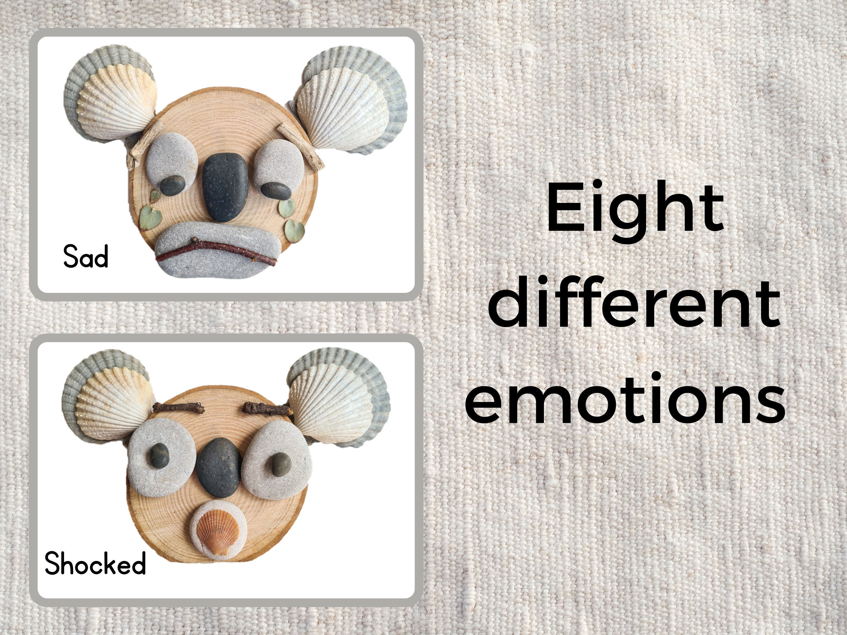 Koala Emotions Flash Cards Nature Emotions Digital Download Kids ...