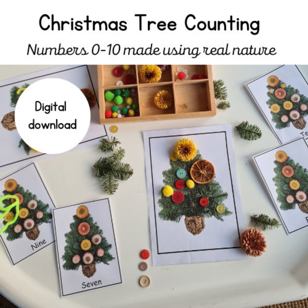 Christmas Tree Counting | Digital Download | Christmas Activity ...