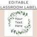 Eucalyptus Editable Power Point Classroom Labels Natural Classroom ...