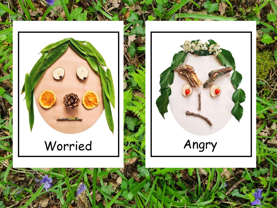 Emotions Flash Cards Nature Emotions Digital Download - Etsy