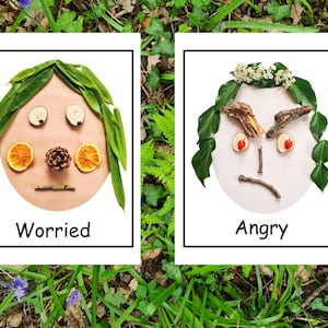 Emotions Flash Cards Nature Emotions Digital Download Kids Wellbeing ...