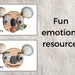 Koala Emotions Flash Cards | Nature Emotions | Digital Download | Kids ...
