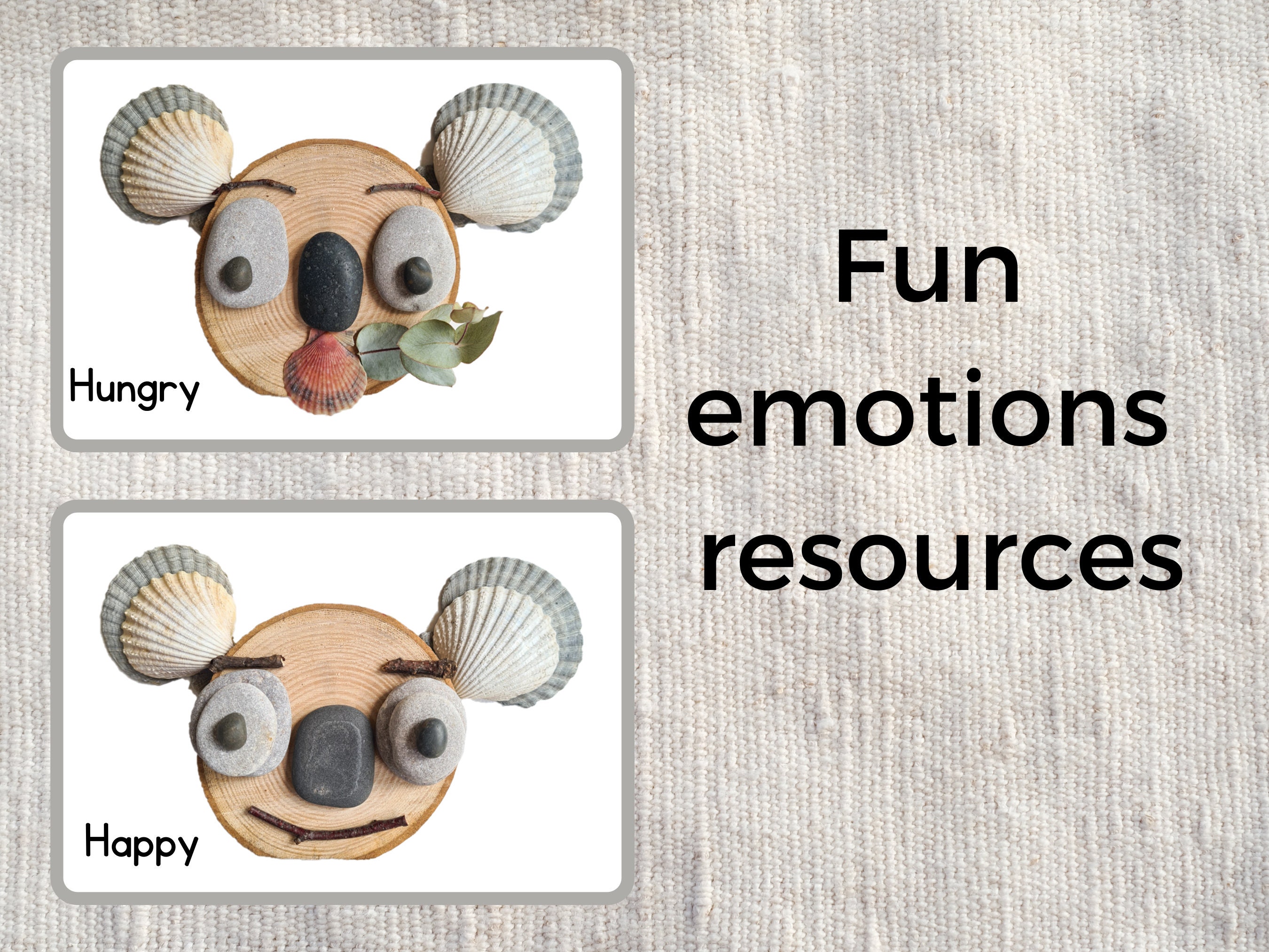 Koala Emotions Flash Cards Nature Emotions Digital Download Kids ...