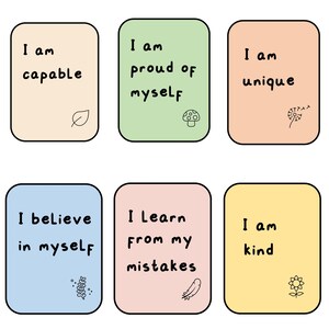 Children's Positive Affirmations Cards Digital Download. Mindfulness ...