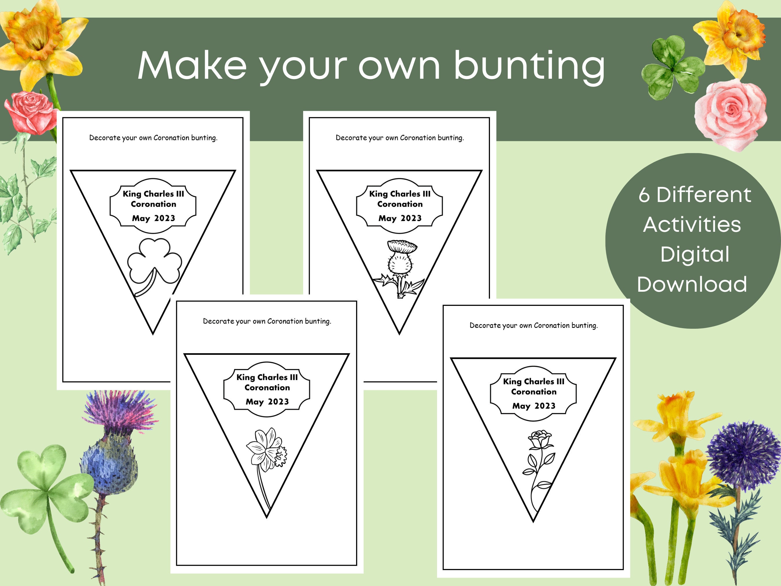King Charles III Coronation Nature Activity Bundle | Preschool Activity ...
