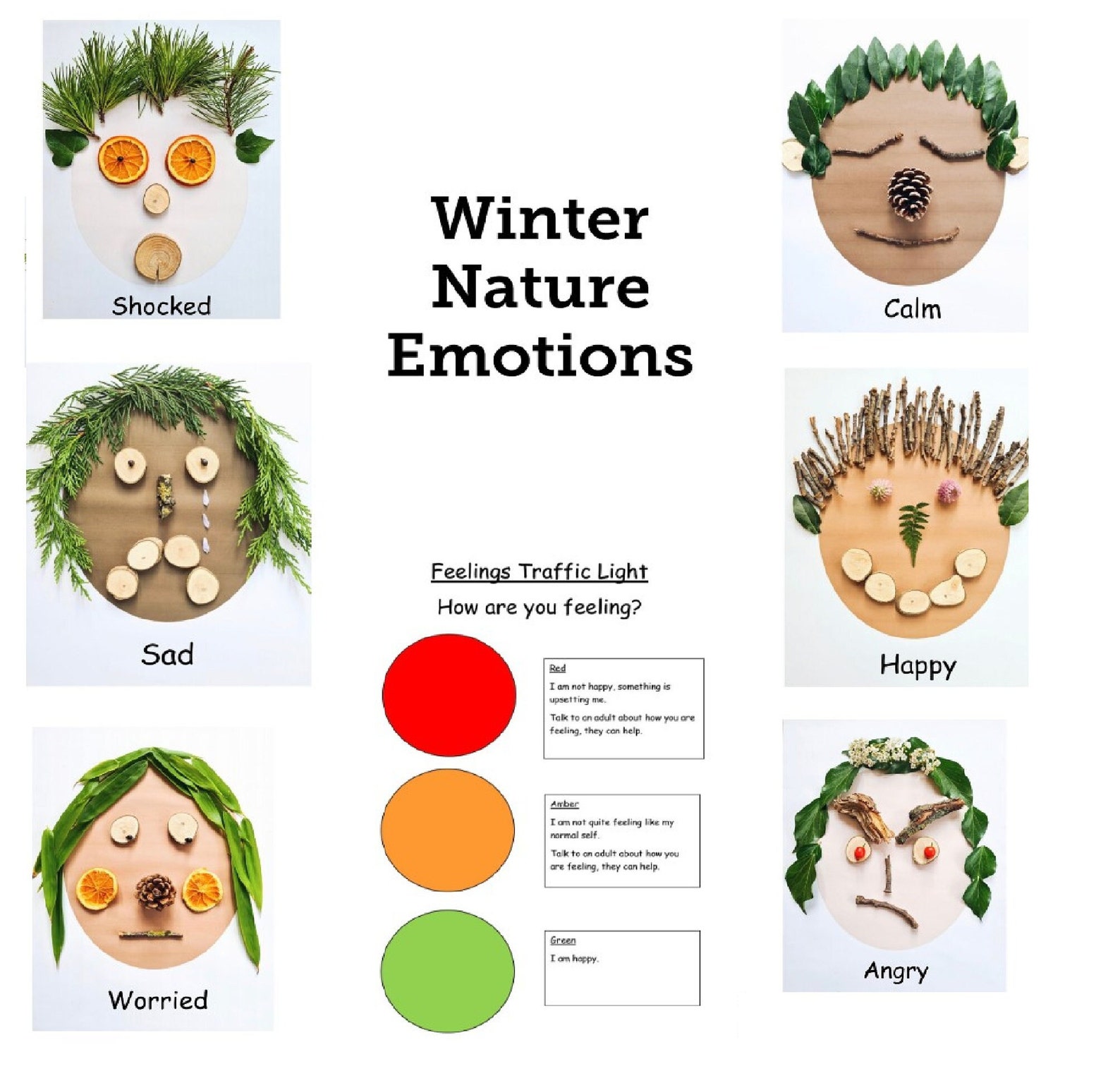 Nature Emotions Flashcards Bundle | Digital Download | Emotions Cards ...