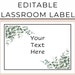 Eucalyptus Editable Power Point Classroom Labels Natural Classroom ...