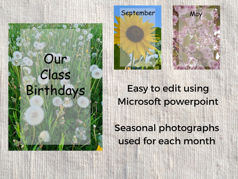 Editable Nature Theme Classroom Birthday Display Digital Download ...