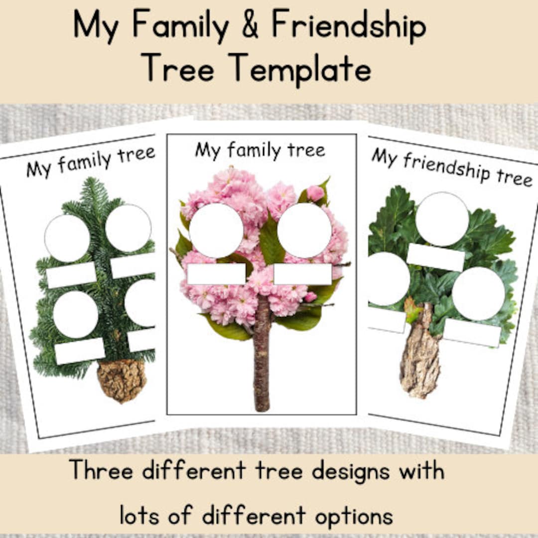 Family Tree and Friends Tree Activity Nature Emotions - Etsy