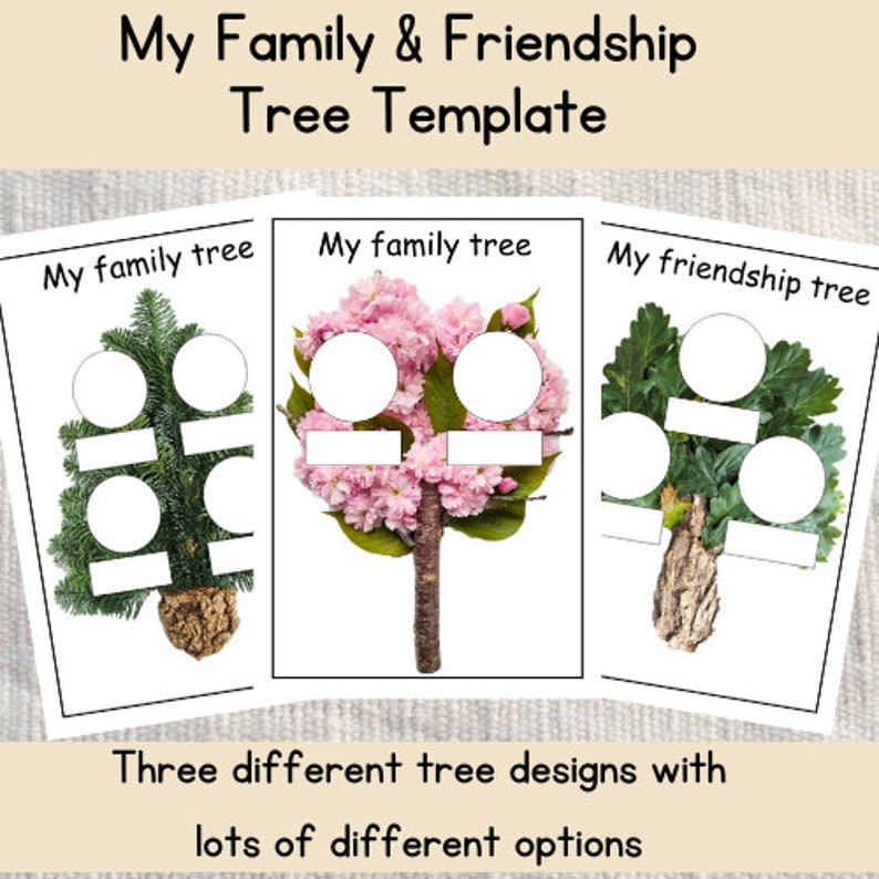Family Tree and Friends Tree Activity | Nature Emotions | Digital ...