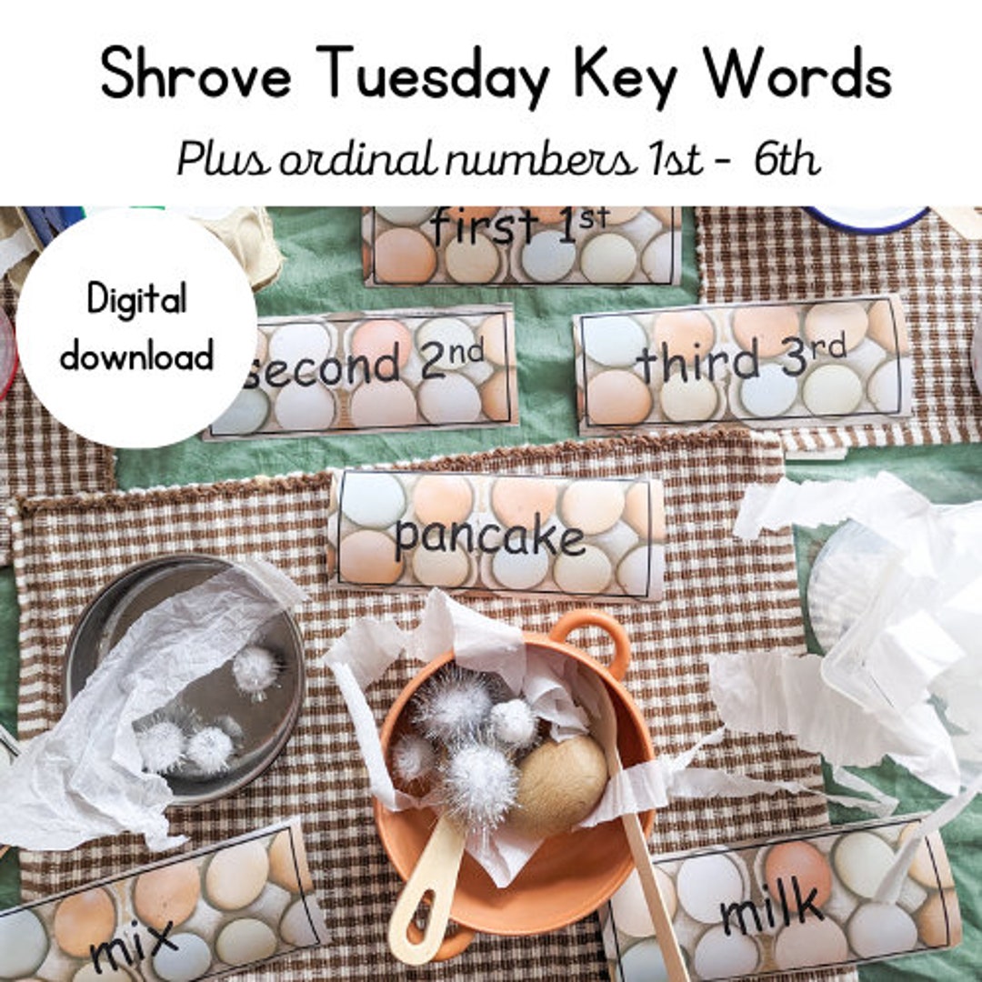 Shrove Tuesday Key Language | Digital Learning Resource | Ordinal ...