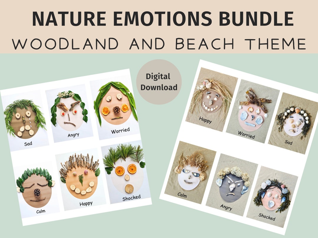 Nature Emotions Flashcards Bundle | Digital Download | Emotions Cards ...