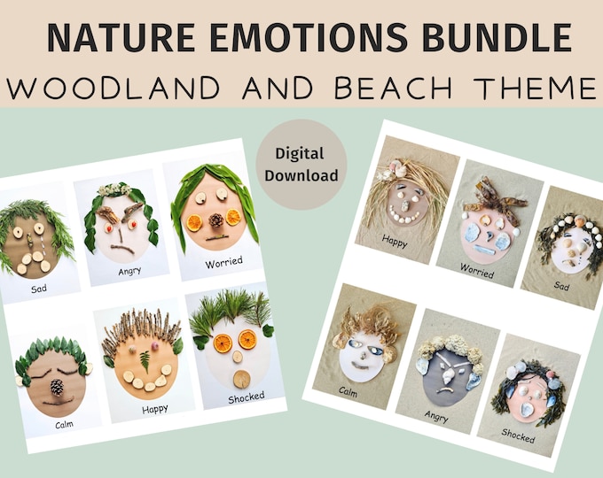 Emotions Flash Cards | Nature Emotions | Digital Download | Kids ...