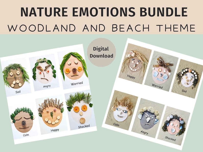 Nature Emotions Flashcards Bundle | Digital Download | Emotions Cards ...