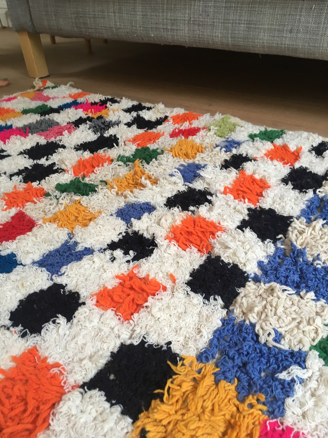 Deep Pile Moroccan Rug / Berber Rug / Ben Ourain Rug / | Etsy