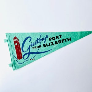 Vintage Pennant / Port Elizabeth Pennant / Felt Flag Souvenir / the ...