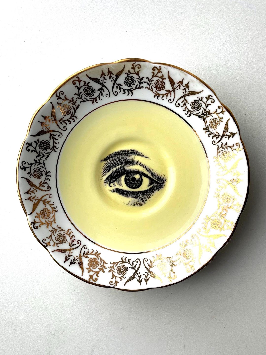 Vintage Victorian Eye Plate Altered Art / Gothic / Lovers Eye ...