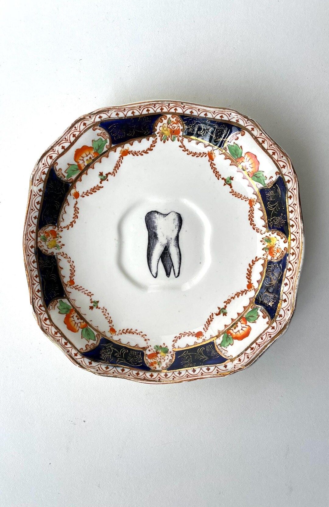 Vintage Victorian Tooth Plate Altered Art / Dental / Dentist / Teeth ...