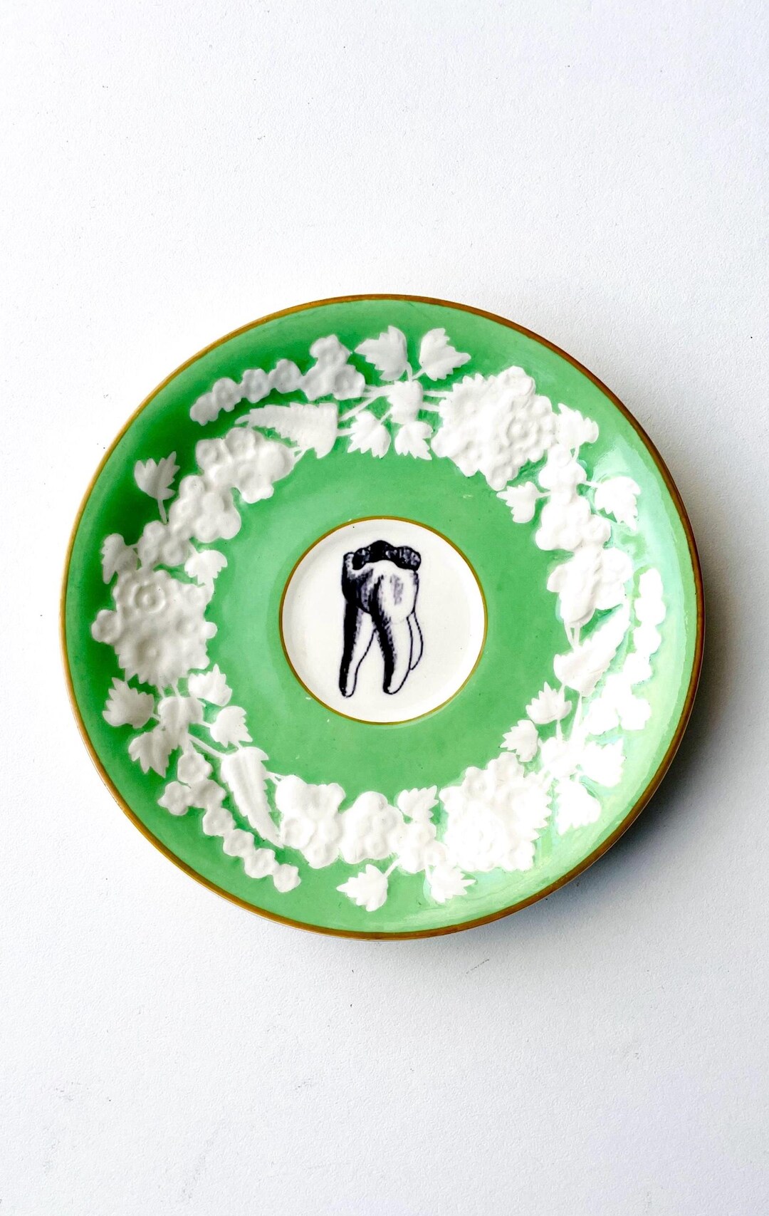 Vintage Victorian Tooth Plate Altered Art / Dental / Dentist / Teeth ...