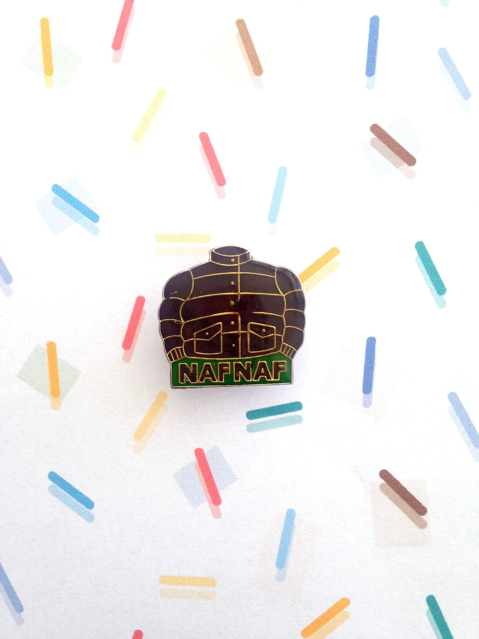 Vintage Enamel Pin Badge Naf Naf 90s French Ski Puffer Jacket - Etsy
