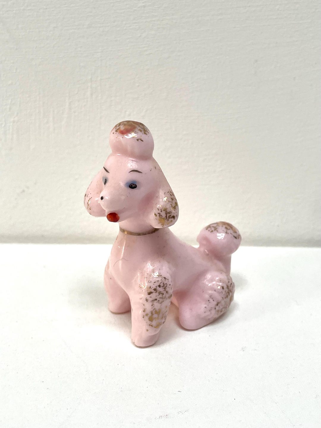 Vintage Ceramic Poodle / Pink Puppy Kitsch Figurine China - Etsy