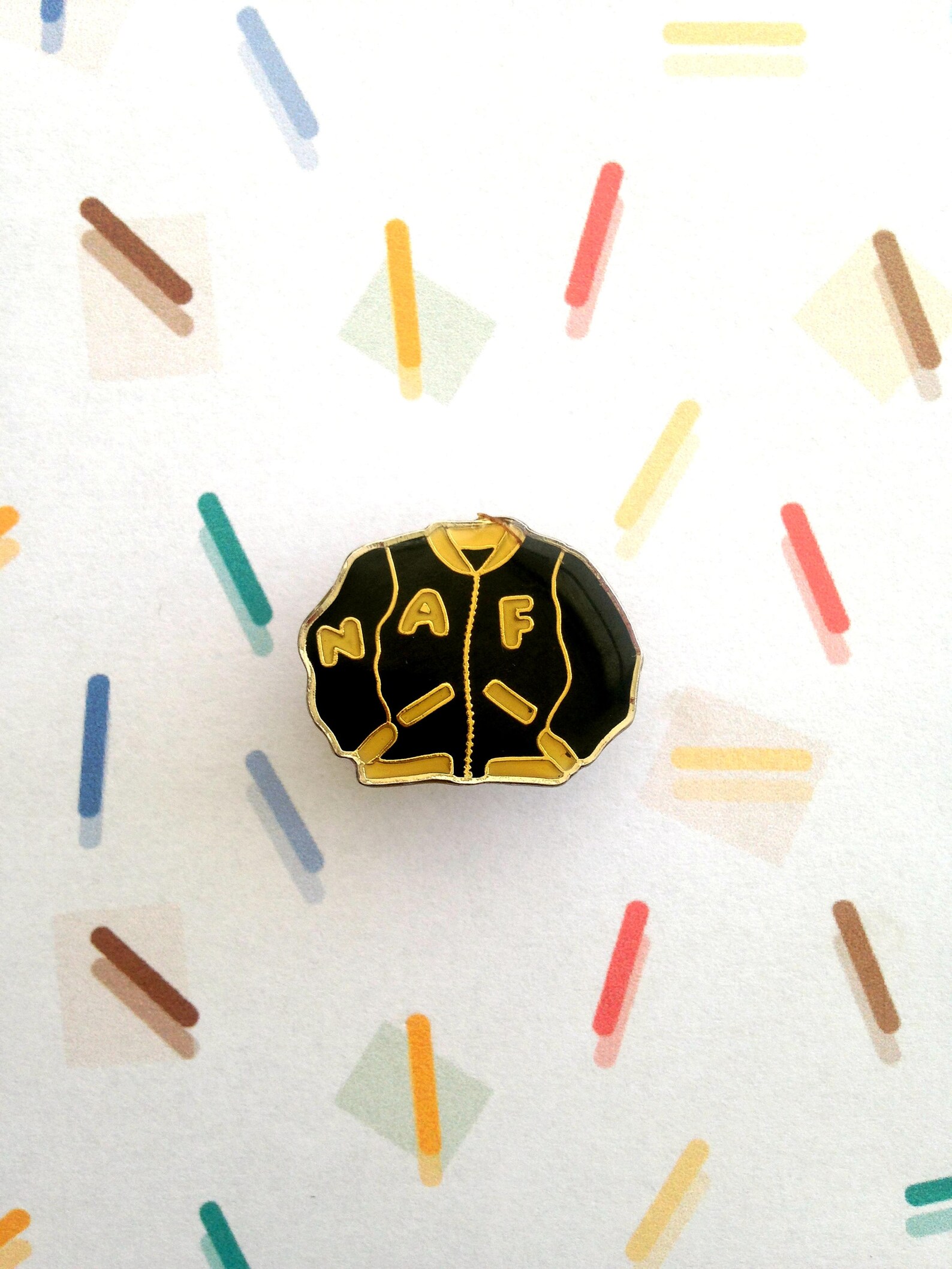 Vintage Enamel Pin Badge Naf Naf 80s Coat 90s French Bomber - Etsy