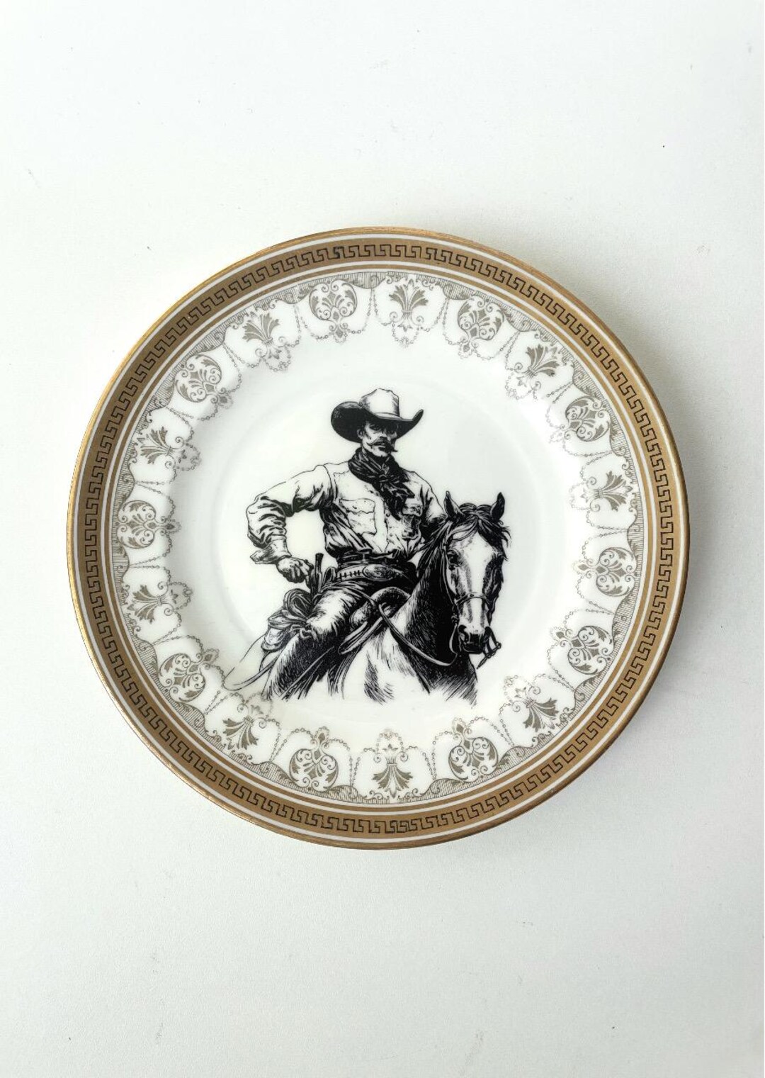 Vintage Plate COWBOY Altered Art / Wild West / Cowgirl / Western ...