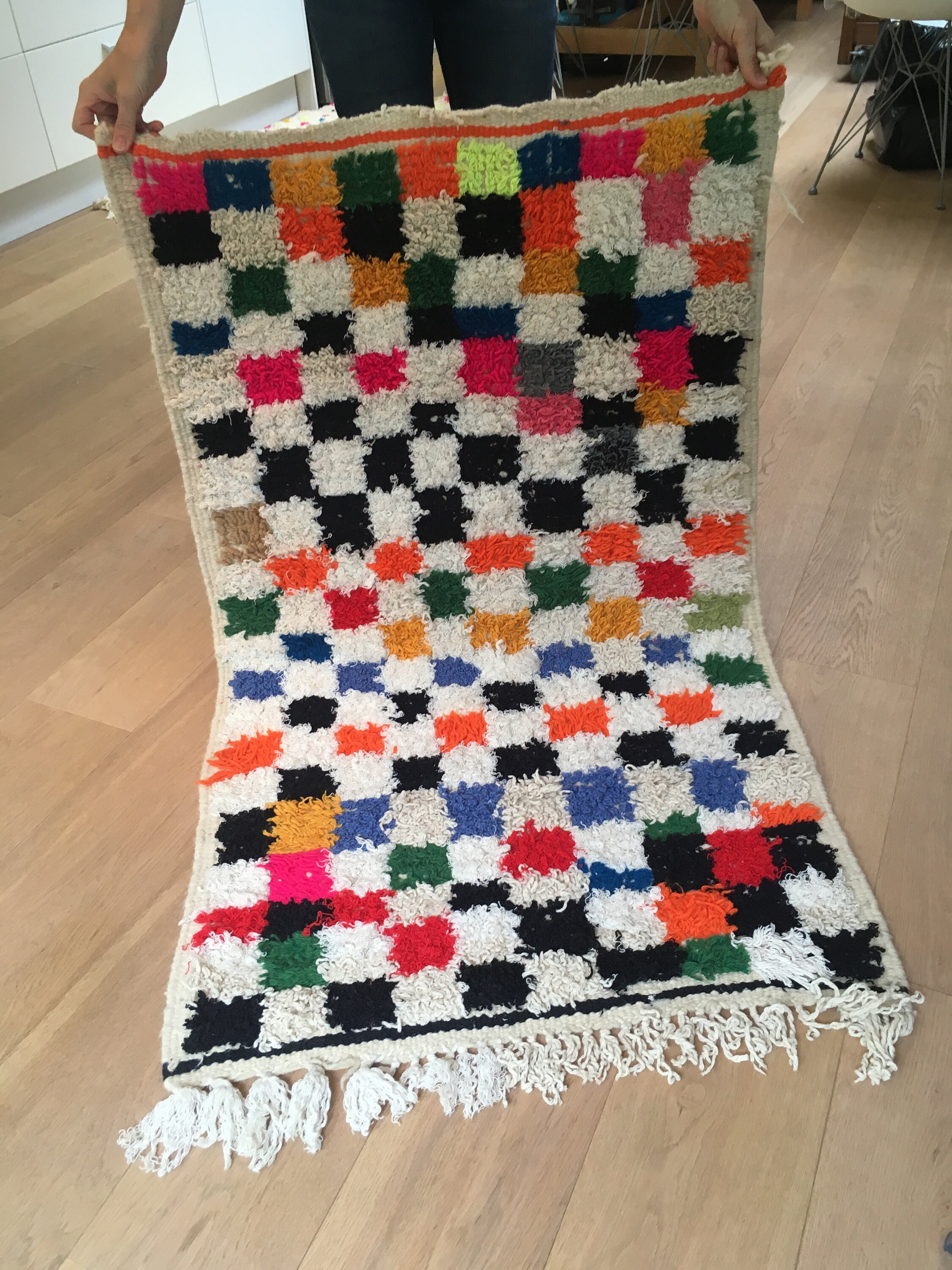 Deep Pile Moroccan Rug / Berber Rug / Ben Ourain Rug / | Etsy