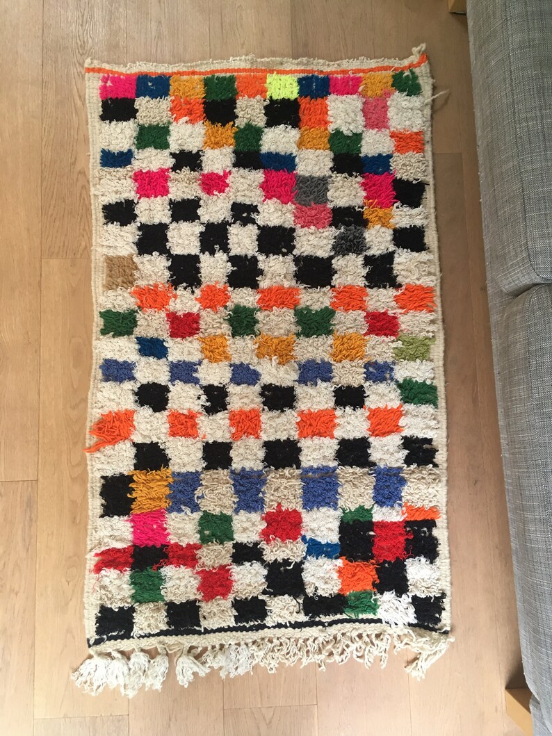 Deep Pile Moroccan Rug / Berber Rug / Ben Ourain Rug / | Etsy