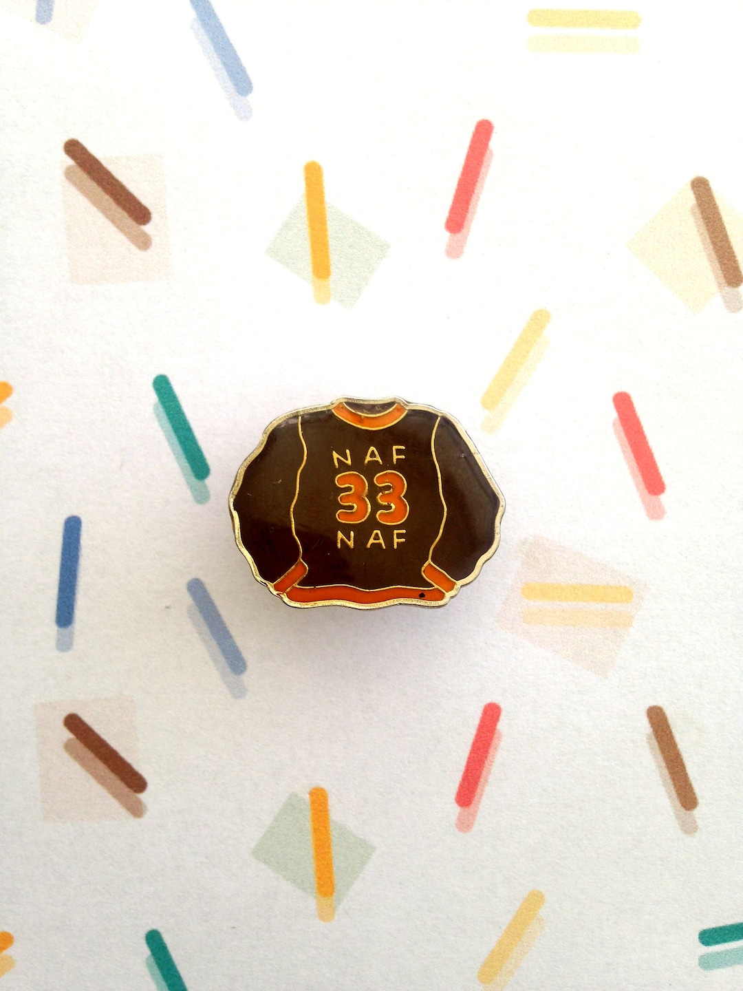 Vintage Enamel Pin Badge Naf Naf 80s Jumper 90s Sweatshirt - Etsy