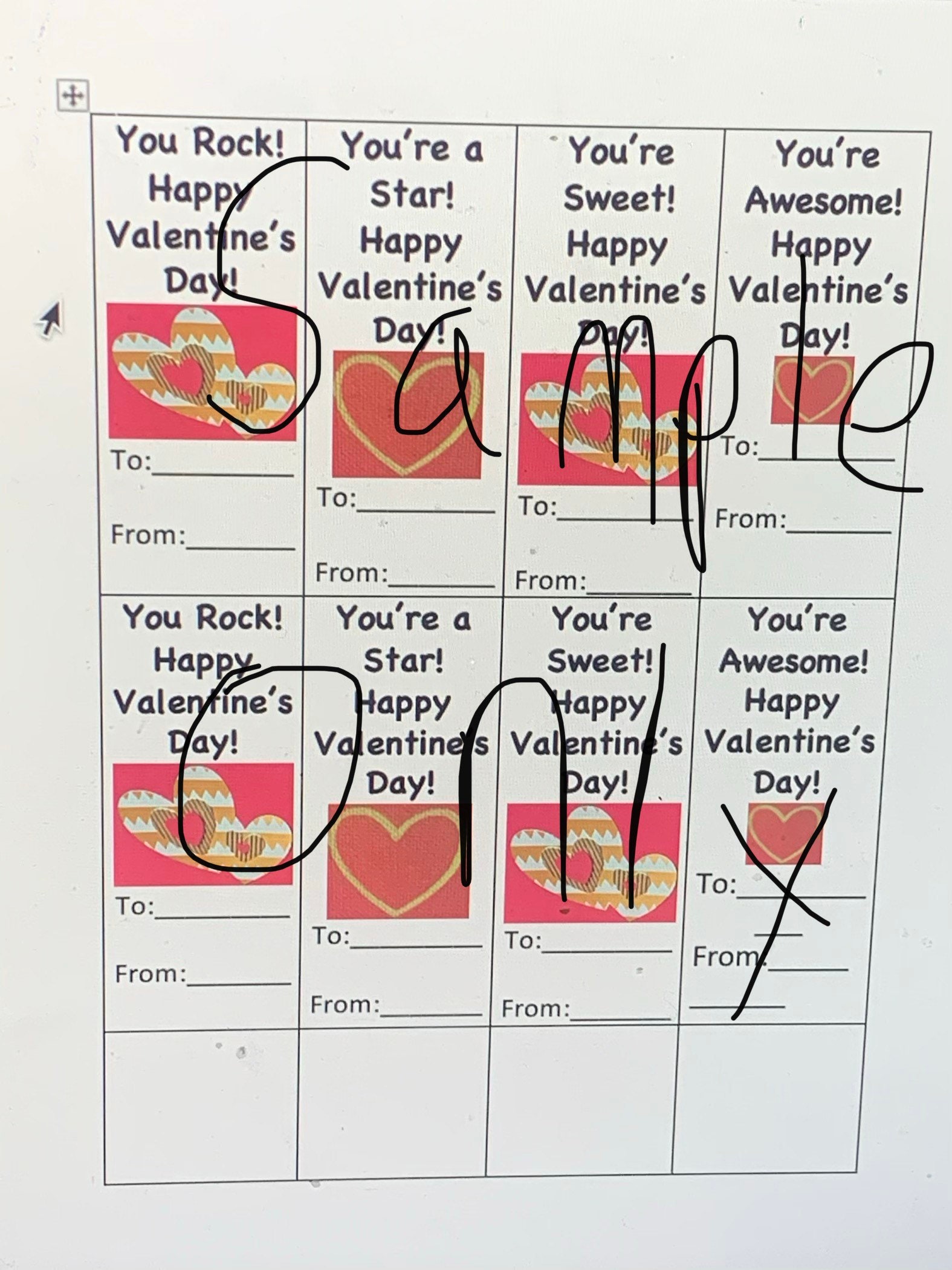 Editable: Set of 20 Large Printable Class Valentines | Etsy