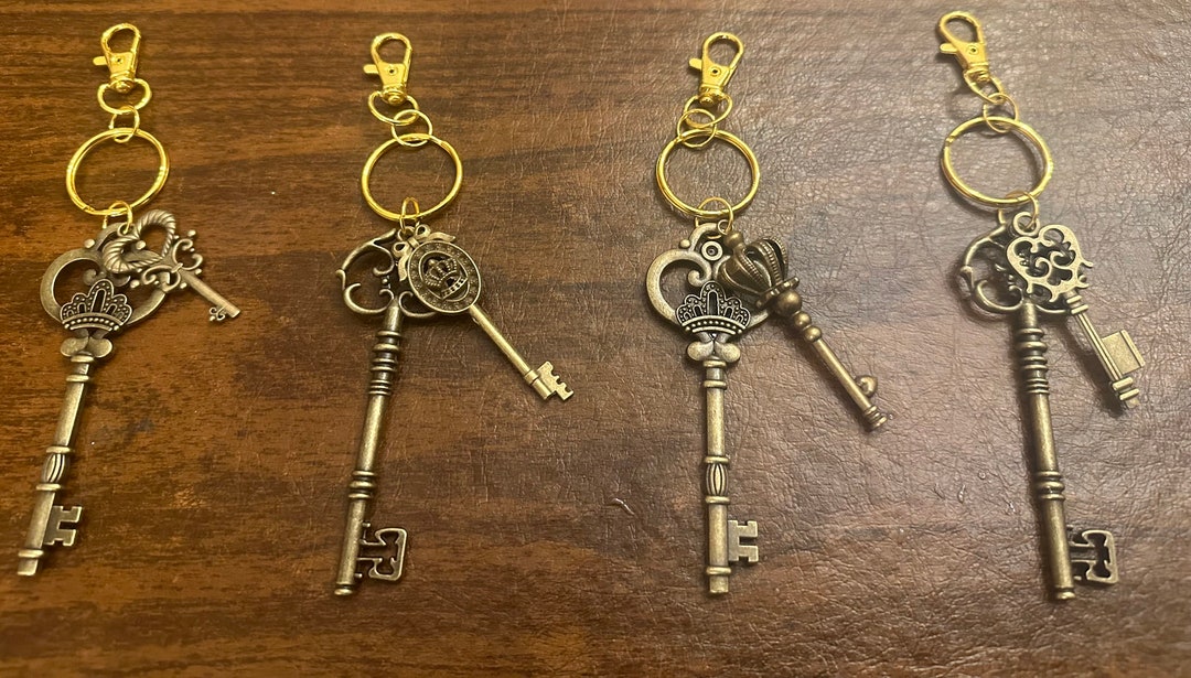 Gold and Bronze Tone Key Keychains - Etsy