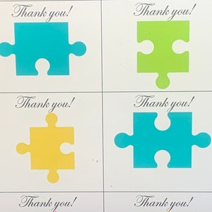 Printable Puzzle Piece Thank You Notes - Etsy