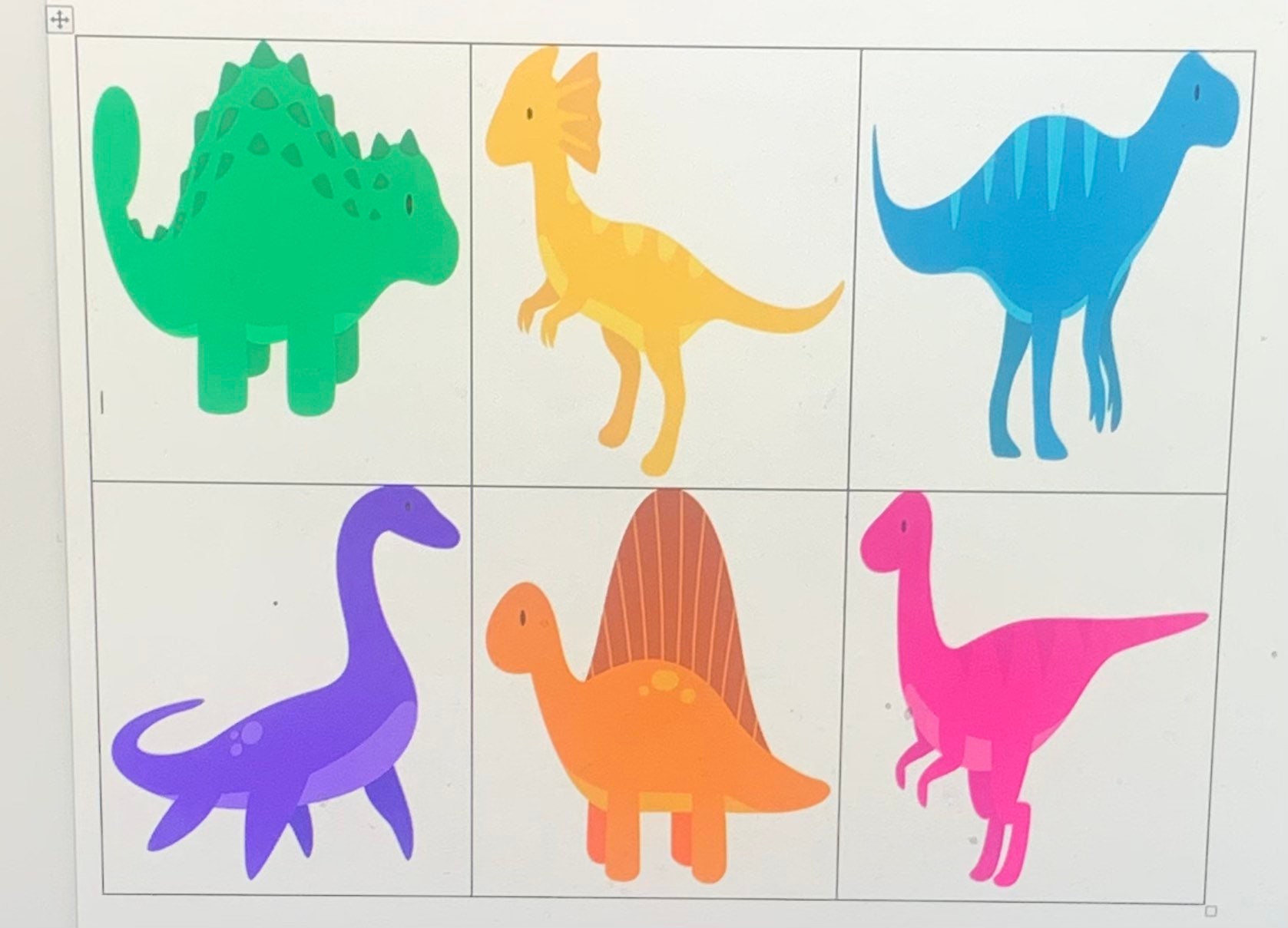 Printable 6 Square Dinosaur Memory Game (Instant Download) - Etsy